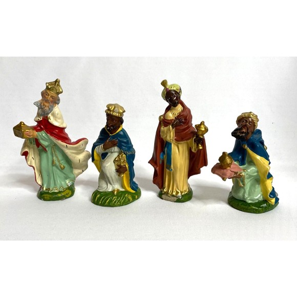 Unbranded | Holiday | Vintage Christmas Paper Mache Black Wisemen Kings ...